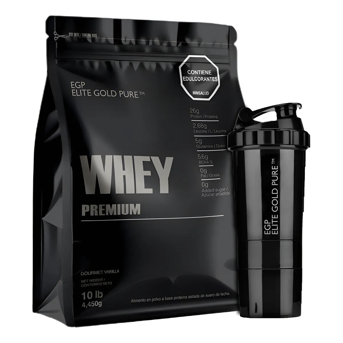 100% Whey Premium 10 Libras EGP Elite Gold Pure Proteína Pura Sin Azúc ...