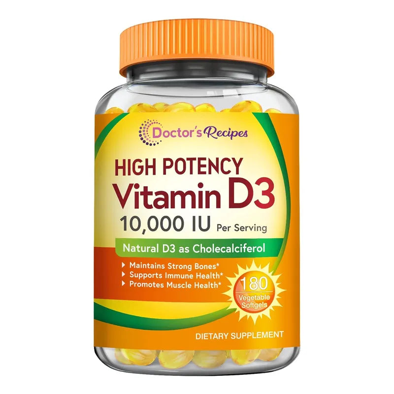 Vitamina D3 10000 Ui Doctor's Recipes Cápsulas Blandas Vegetales – almacenspeedway