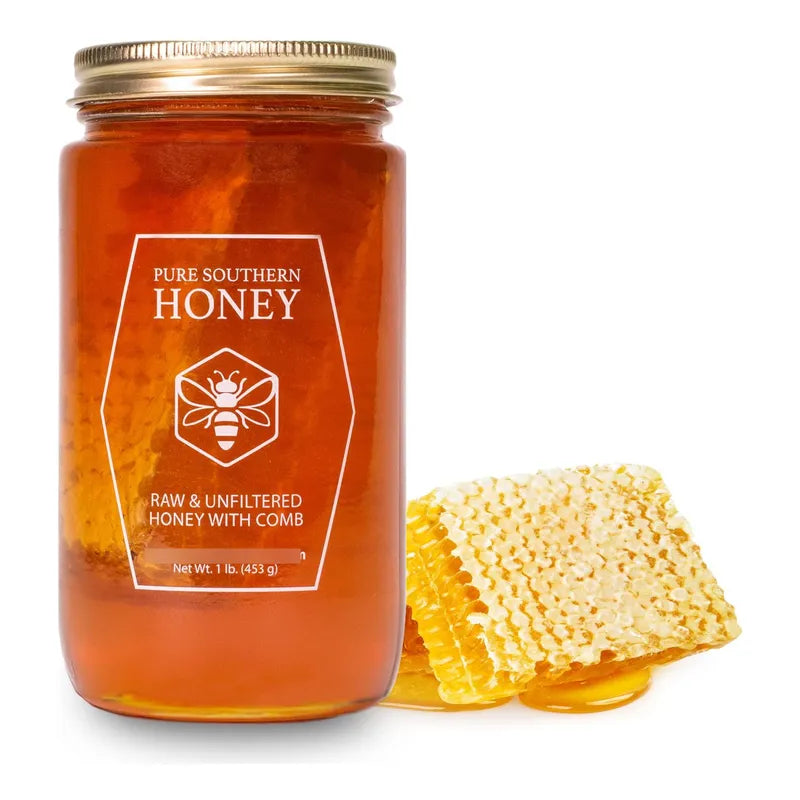Miel Cruda Sin Filtrar Con Panal 454g Auténtica Miel Estadounidense – almacenspeedway