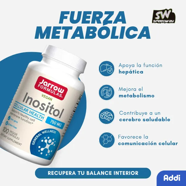 Inositol 750 Mg Jarrow Formulas Suplemento De Apoyo Hepático Efectivo ...