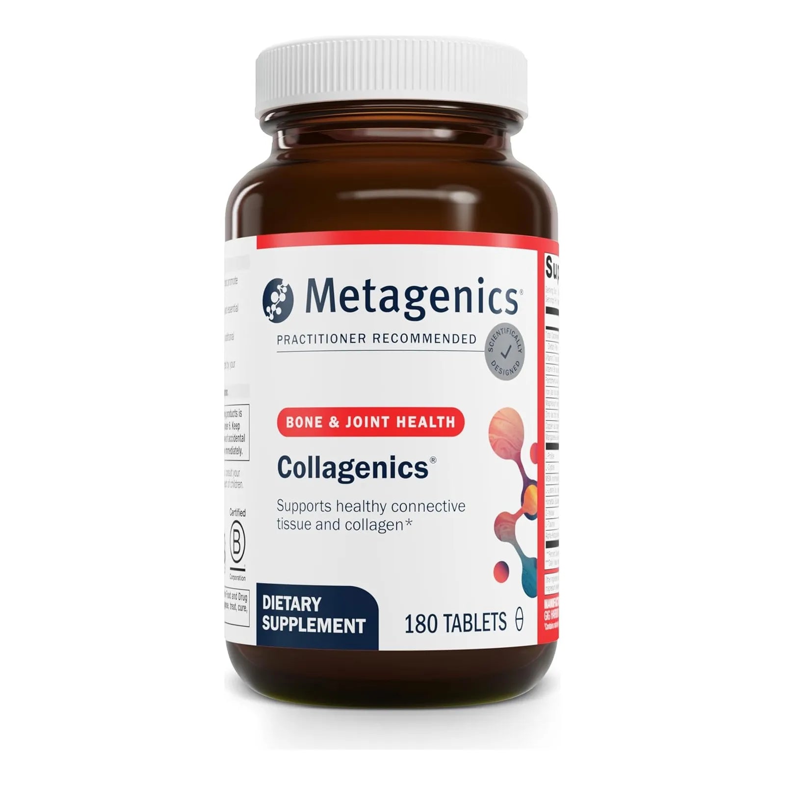 Tabletas De Colágeno Metagenics Collagenics 180 Unidades Soporte Tejid ...