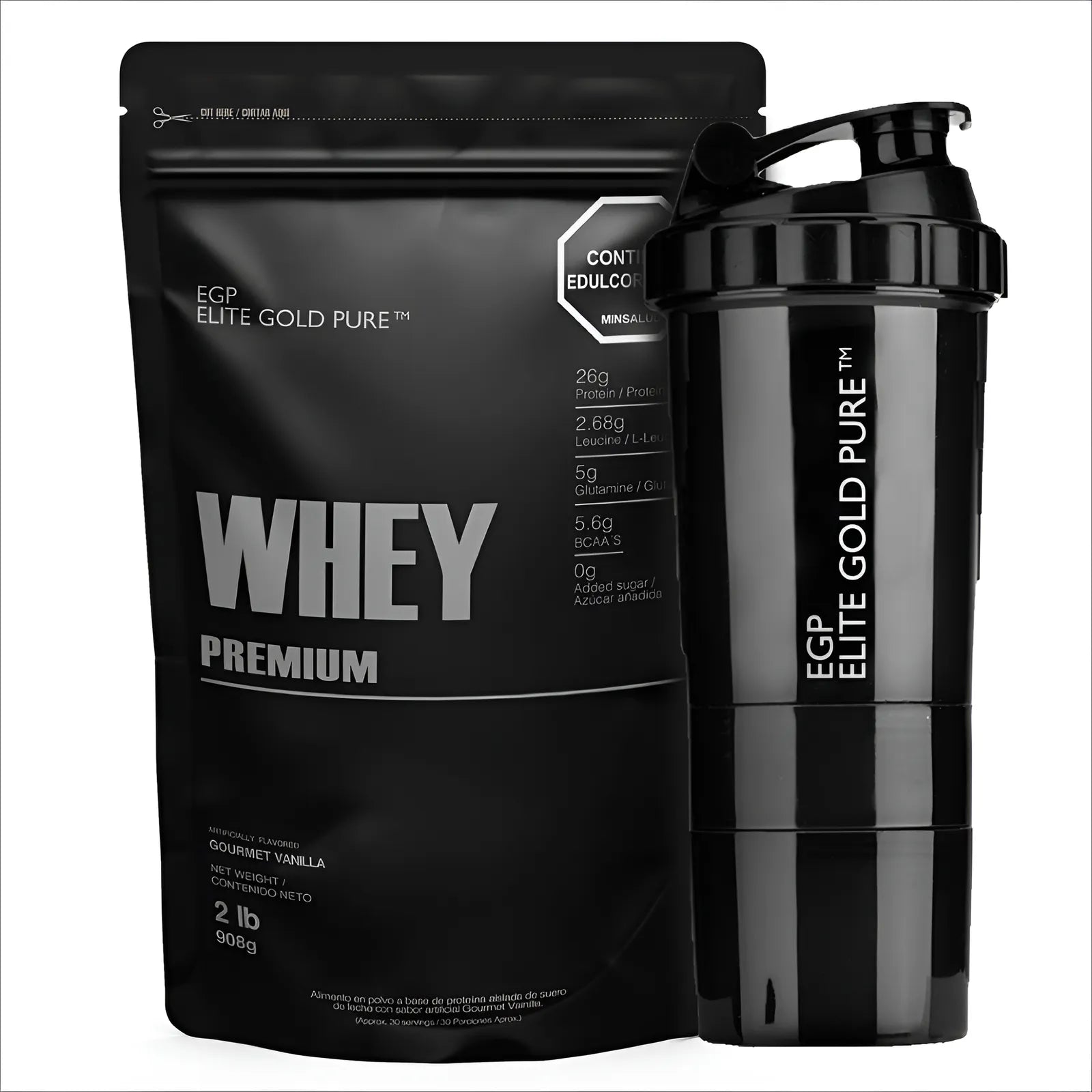 Whey Premium EGP Elite Gold Pure Proteína Aislada Sin Azúcar 2 Libras ...