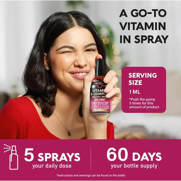 Spray NutraHarmony Complex B 8En1 Energía Y Bienestar 60 Ml Frutos Roj ...