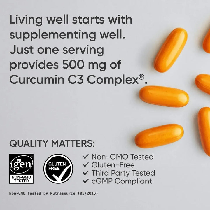 Cúrcuma Con Curcumina Complejo C3 Sports Research 500 Mg Cápsulas Blan ...