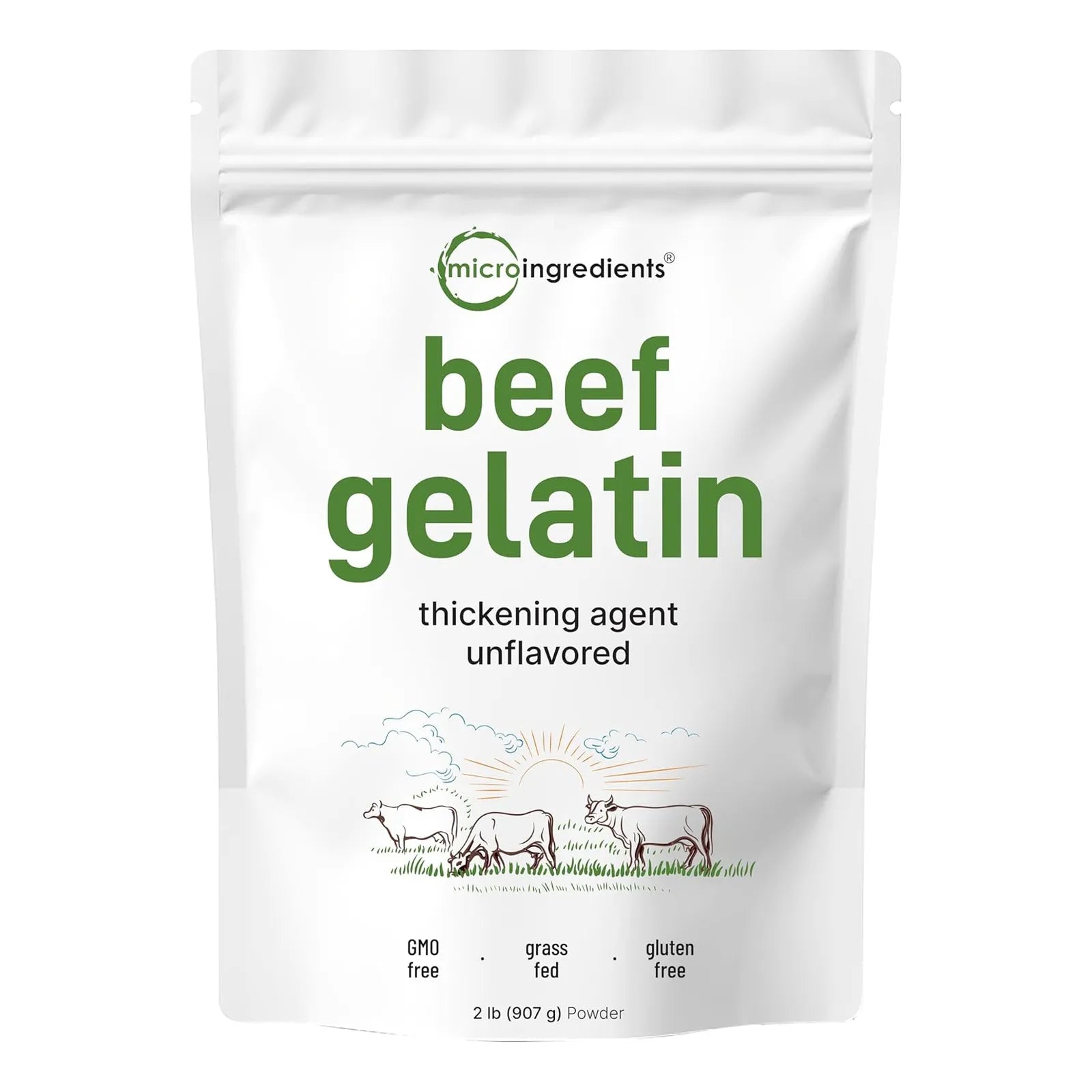 Polvo De Gelatina De Res 907 Gramos Carne Alimentada Con Pasto Colágen ...