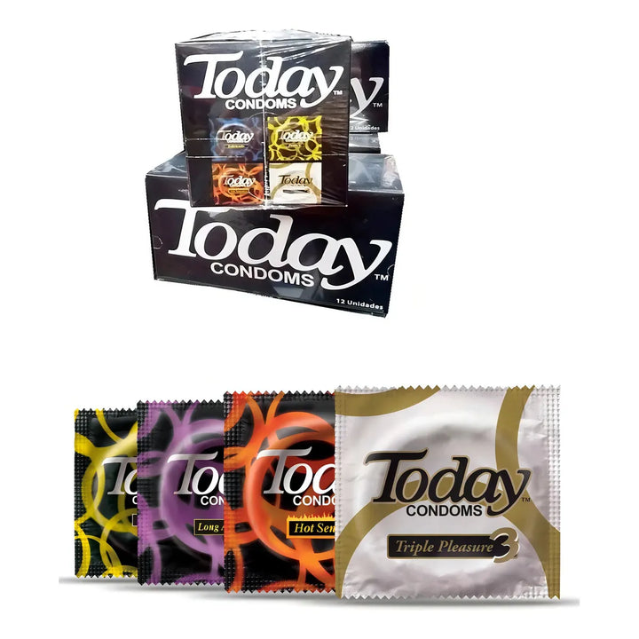 Condones Today Caja 12 Unidades Lubricados Punto G Mutual Sensation ...