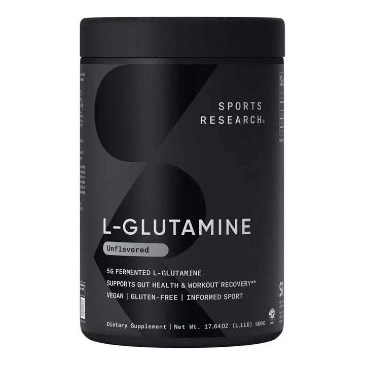 L-Glutamina En Polvo Sports Research 500 G Para Recuperación Deportiva ...