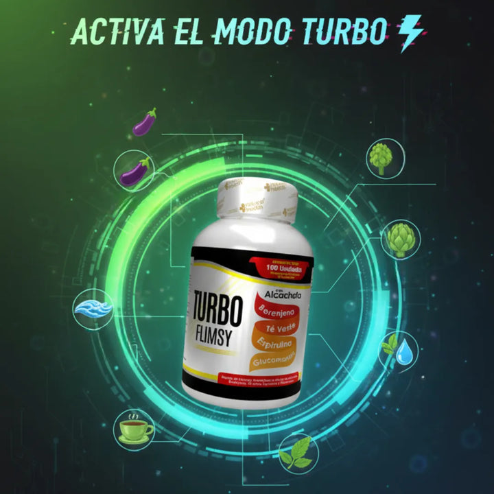 Turbo Flimsy Suplemento Natural Quema Grasa X100 Sin Sabor Con Registr ...