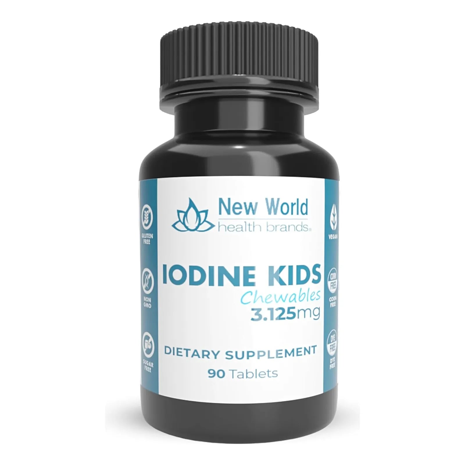 Tabletas Masticables Yodo Para Niños 3.125 Mg 90 Unidades Salud Tiroid ...