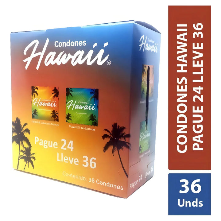 Condones Hawaii X36 Unidad Saborizados Ultradelgados y Lubricados ...
