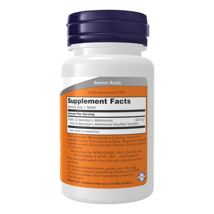 Same 400 Mg Apoyo Sistema Nervioso 30 Tabletas NOW Suplemento Natural ...