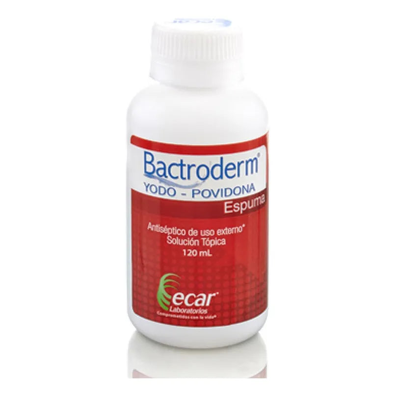 Bactroderm Espuma Frasco 120 Ml Antiséptico Yodopovidona 8% ...