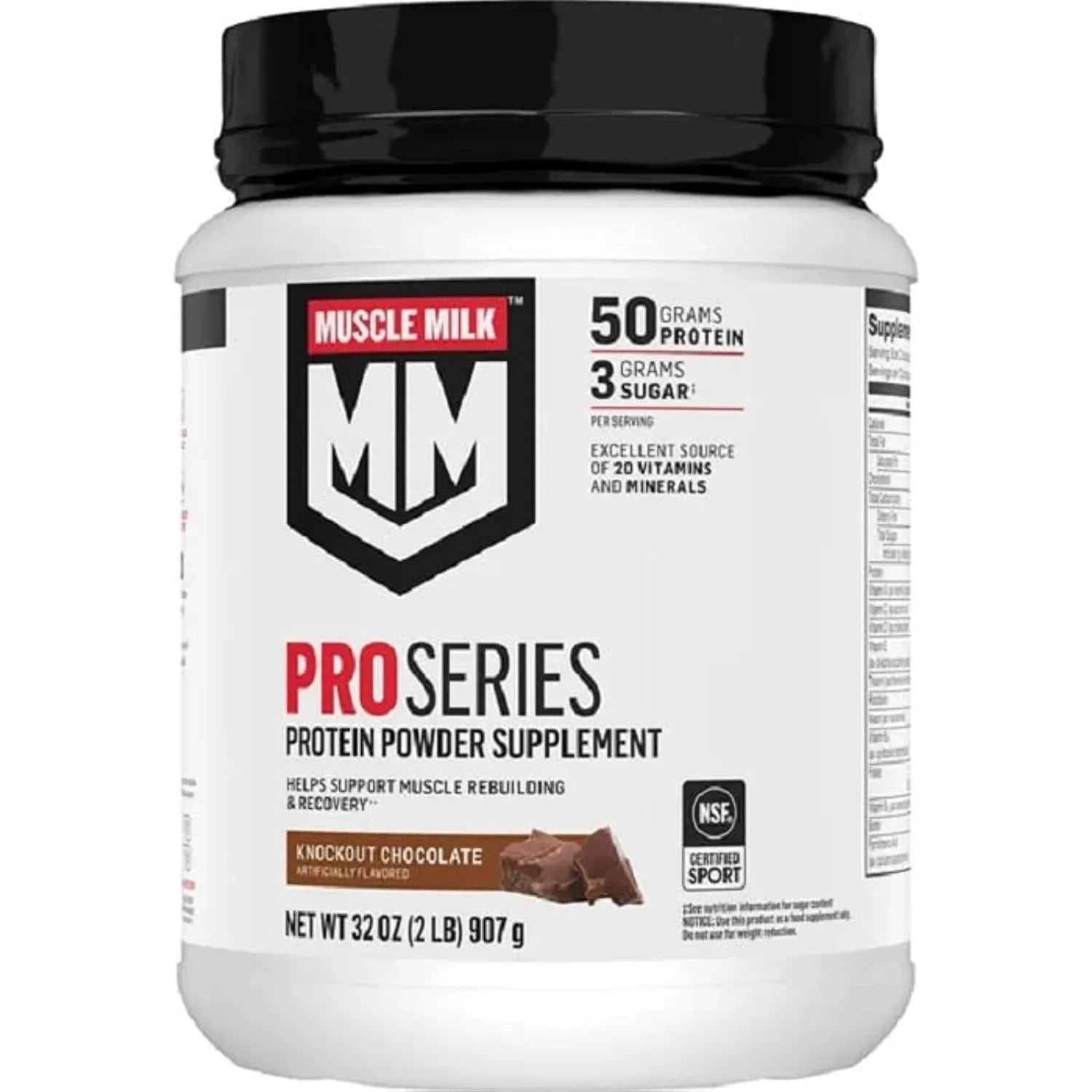 Proteína Muscle Mlk Pro Series 50 Knockout Chocolate 2 Libras Para Mas ...