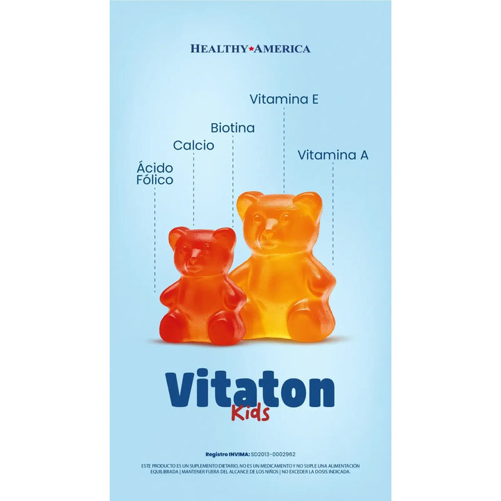 Vitaton Kids 60 Gomas Multivitamínico Infantil Healthy America Supleme ...