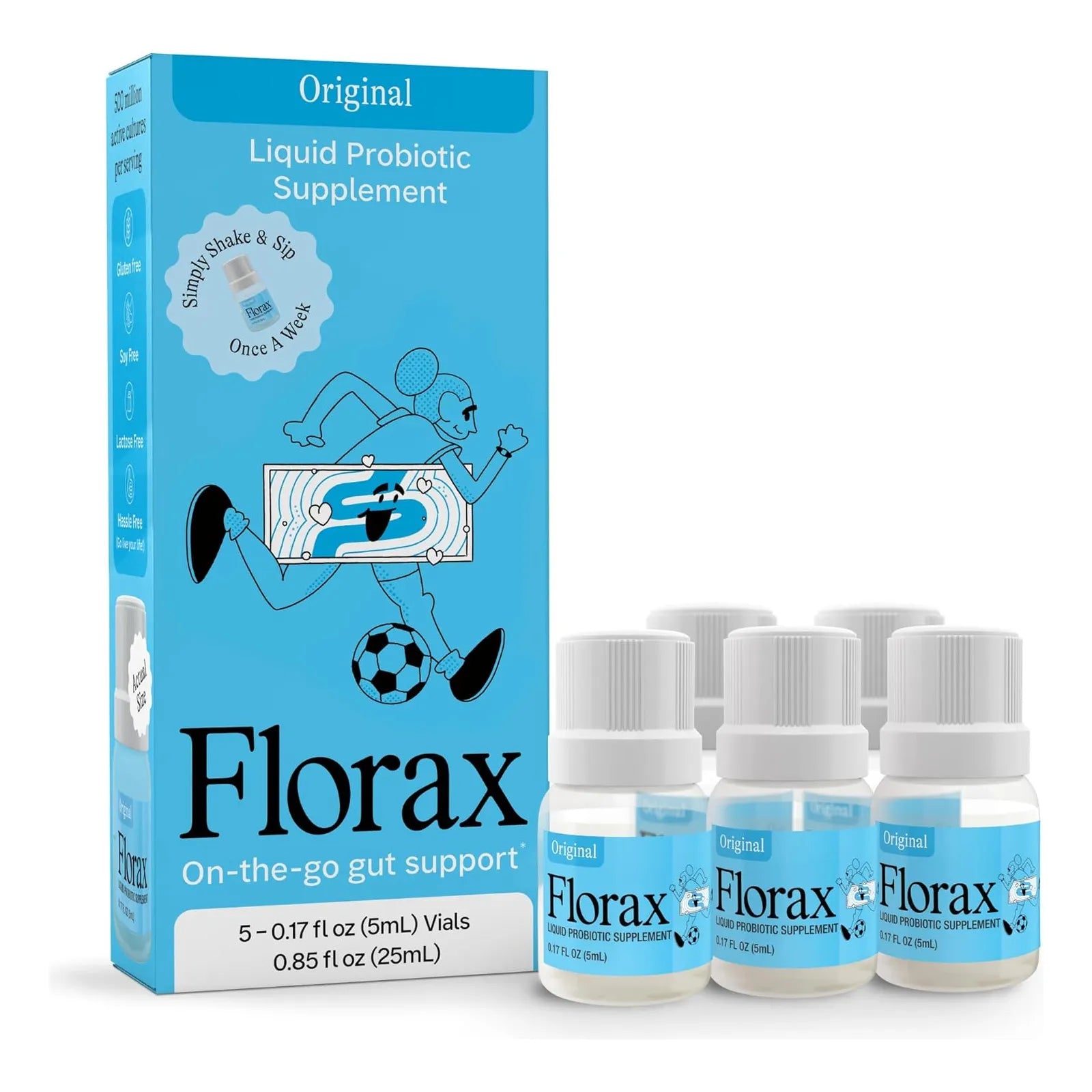 Florax Probiótico Líquido Sabor Uva Soporte Intestinal Familiar 5 Vial ...