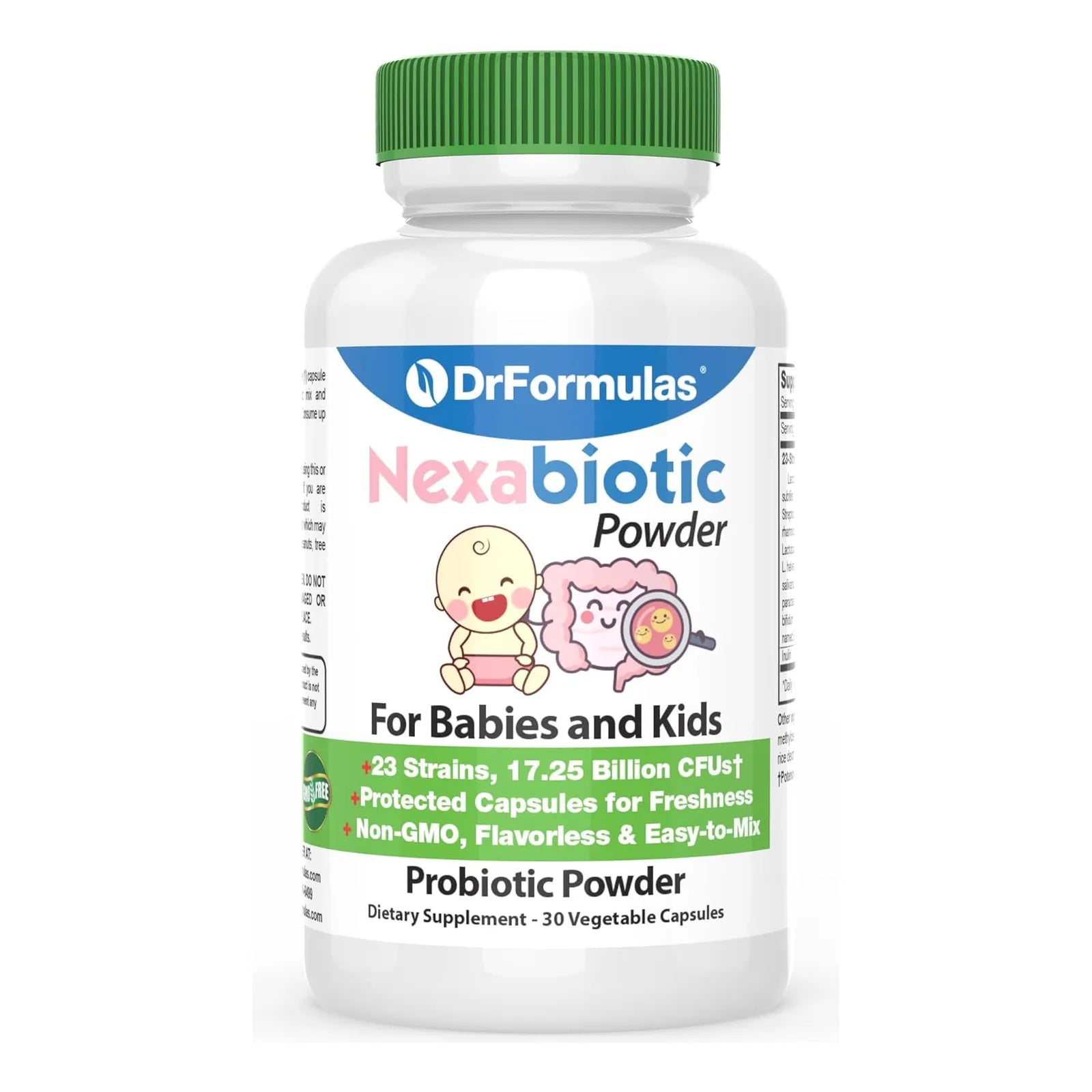 Nexabiotic Probiótico En Polvo Para Bebés Y Niños Con 23 Cepas Prebiót ...