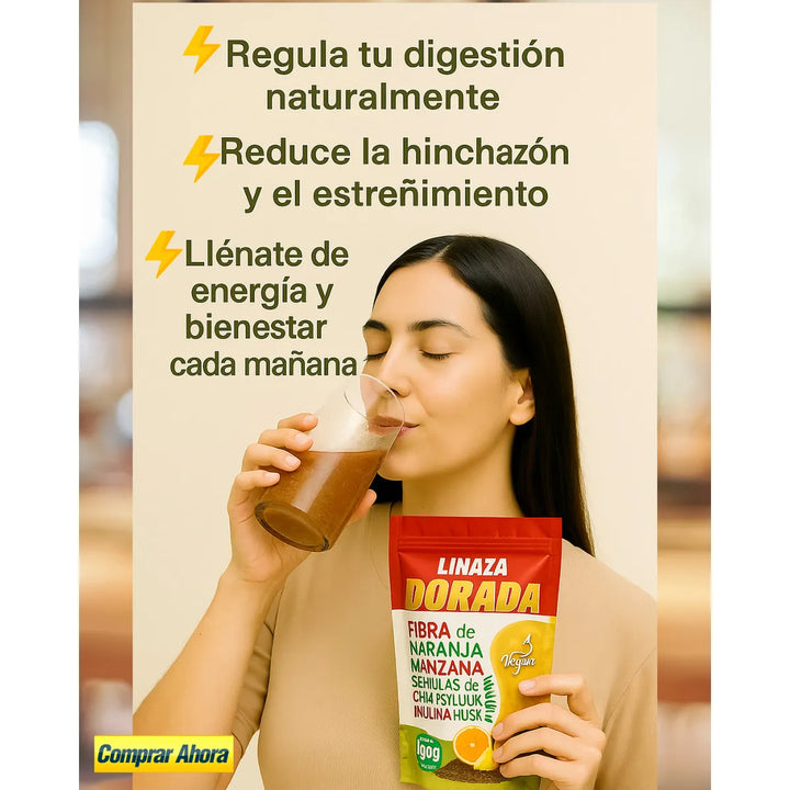 Linaza Dorada Fibra Natural Suplemento Nutricional En Polvo 450 g Vega ...