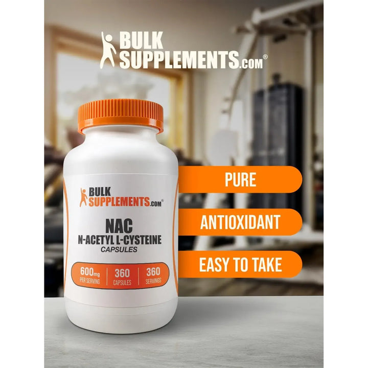 Nac N-Acetil L-Cisteína 600Mg Antioxidante BulkSupplements 360 Cápsula ...