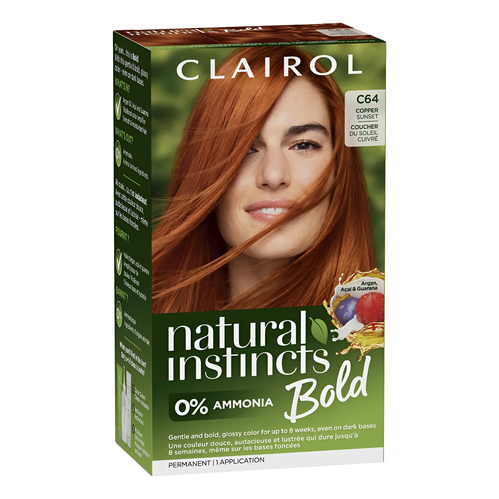 Tinte Permanente Cabello Color Cobre Atardecer C64 1 Unidad Tono Cobre ...