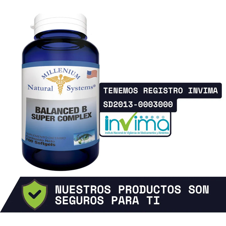 Complejo B Complex 100 American Millenium Balanced B Super Complex Sup ...