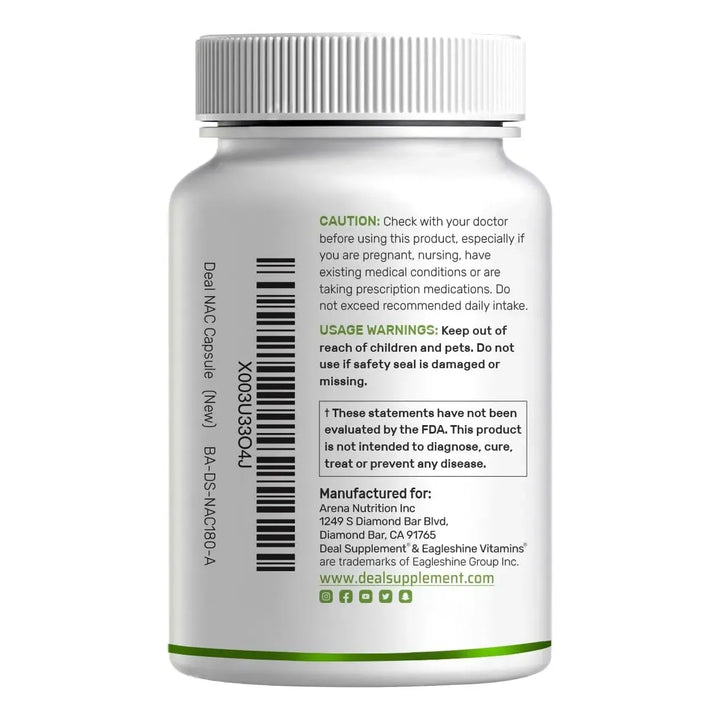 Nac N-Acetil Cisteína 1000 Mg Con Glutatión Reducido 240 Cápsulas Deal ...