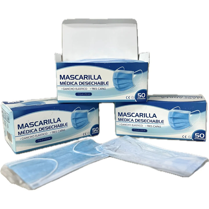 Tapabocas Uso Medico Ziboject Azul Acero Polipropileno Triple Capa Pac ...