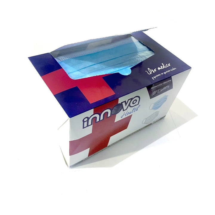 Caja De Tapabocas Termosellado X 50 Unidades Innova Health Quirúrgico ...