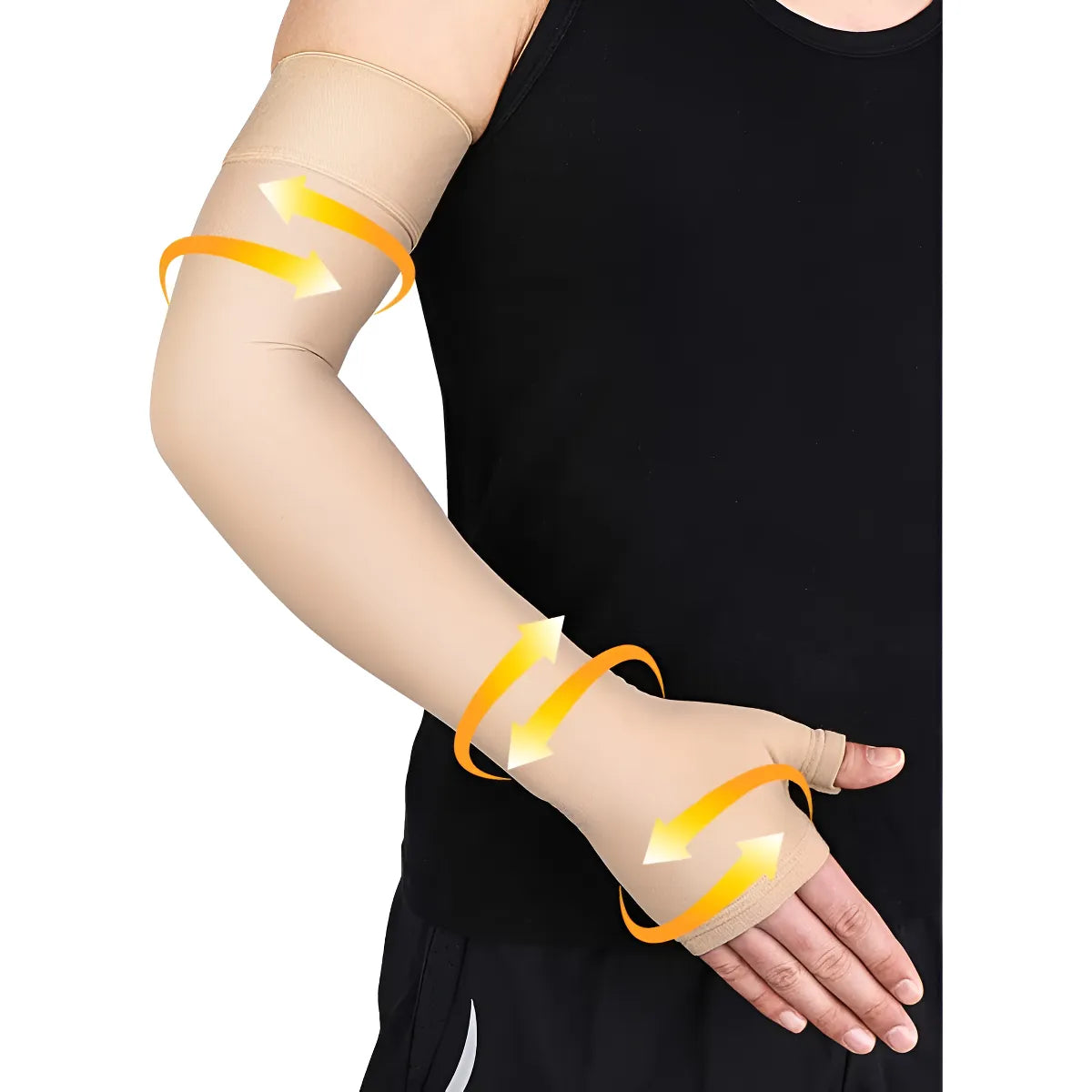 Manga Compresiva Medica Brazo Linfedema Con Guante Soporte Completo 20 ...