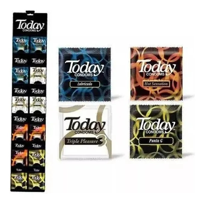 Condones Today Caja 12 Unidades Lubricados Punto G Mutual Sensation ...