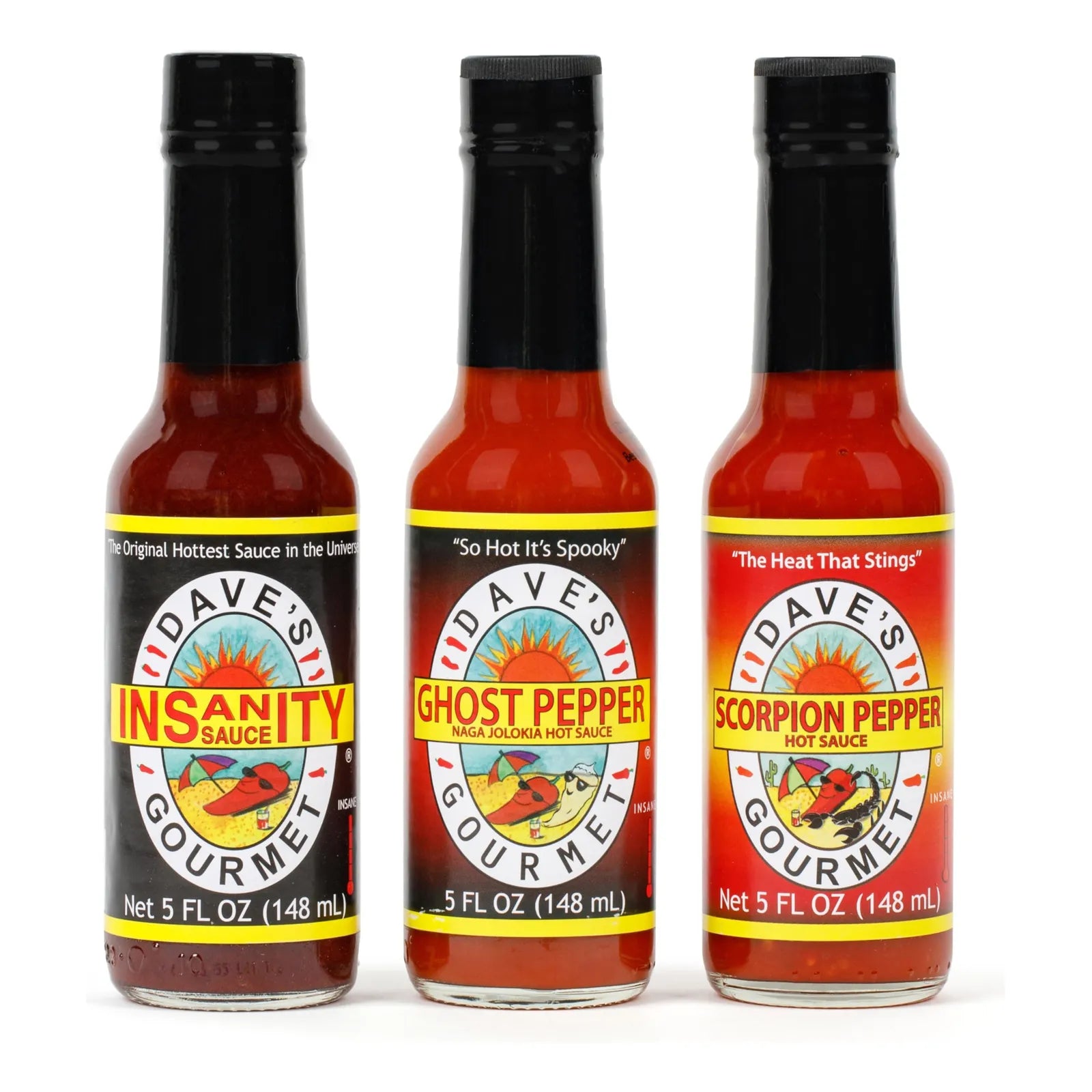 Paquete De Salsa Picante Gourmet Daves 3 Botellas 148 Ml Super Picante ...