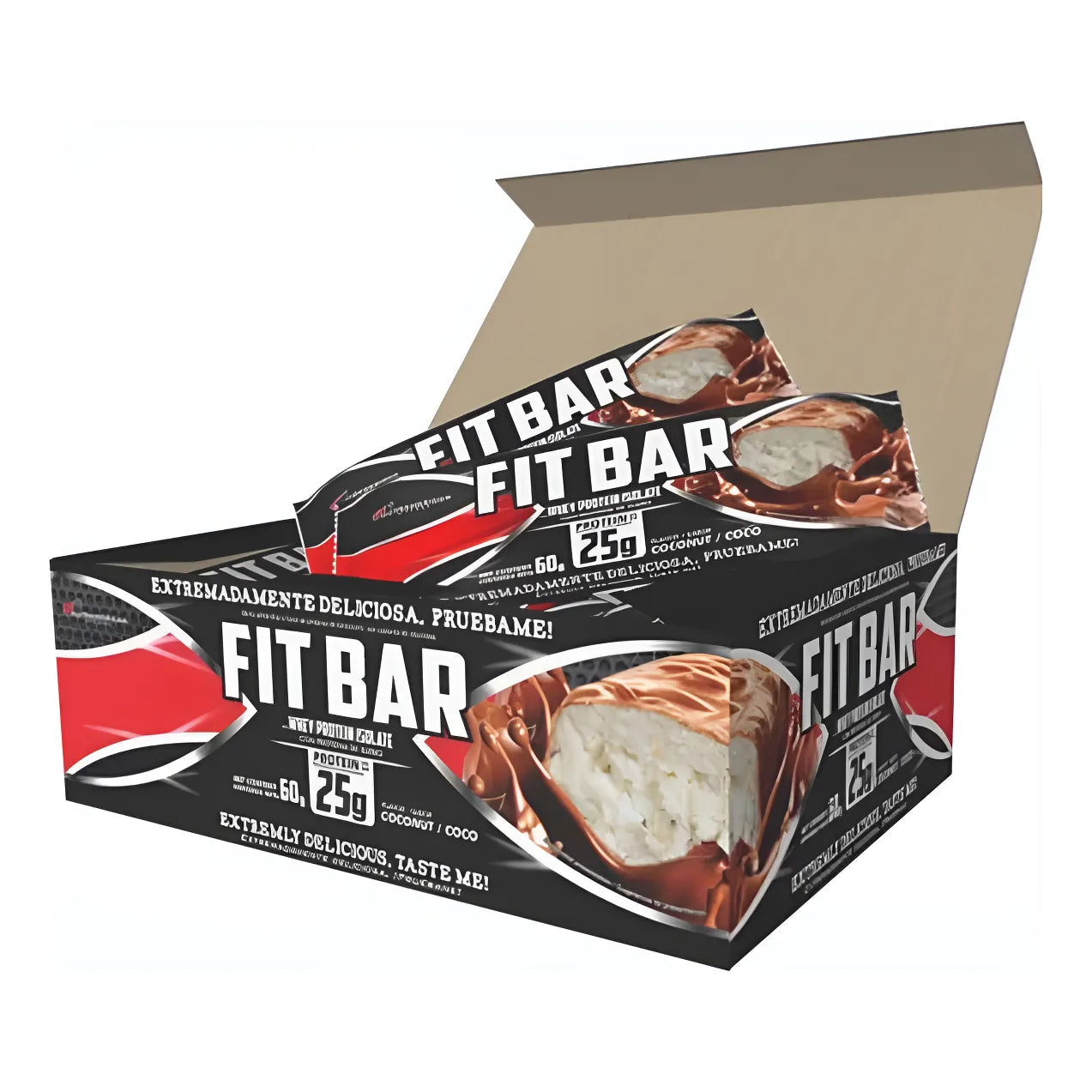 Fit Bar Nutramerican Barra De Proteína 25g Chocolate Coco Sin Gluten S ...