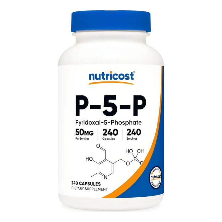 Vitamina B6 P5P 50 Mg 240 Cápsulas Nutricost Piridoxal 5 Fosfato Sin G ...