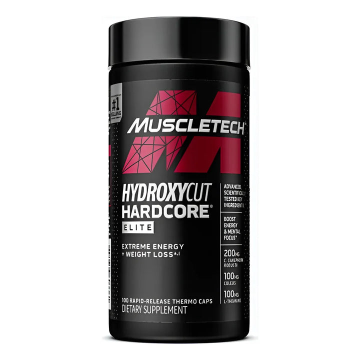 Hydroxycut Hardcore Elite MuscleTech Termogénico Vegano Sin Gluten ...
