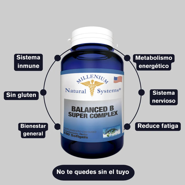 Complejo B Complex 100 American Millenium Balanced B Super Complex Sup ...