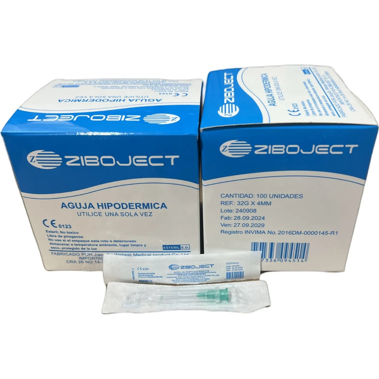 Aguja Hipodermica Mesoterapia Ziboject 32G X 4mm Caja X 100 Unidades T ...