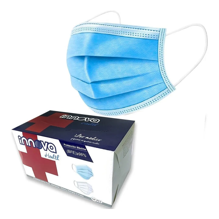 Caja De Tapabocas Termosellado X 50 Unidades Innova Health Quirúrgico ...