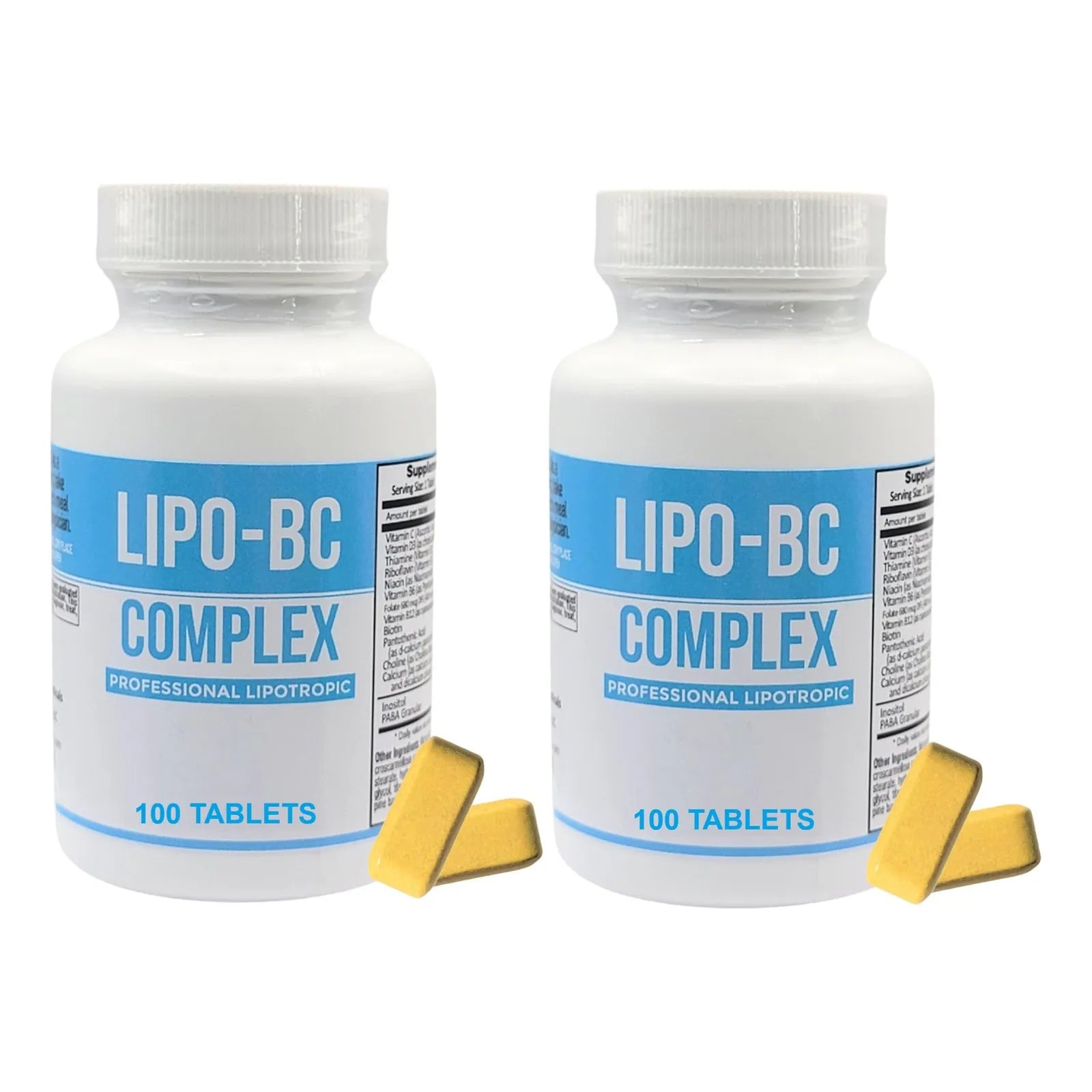 Lipo BC Complex 200 Tabletas Doble Paquete Energía y Vitalidad ...