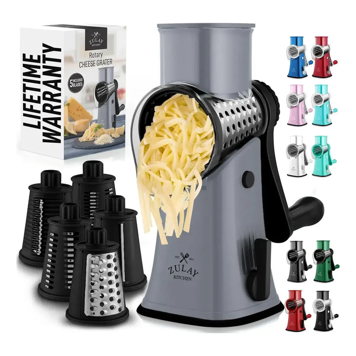 Rallador Giratorio Zulay Kitchen 5 Cuchillas Rápido Seguro Fácil De Us ...