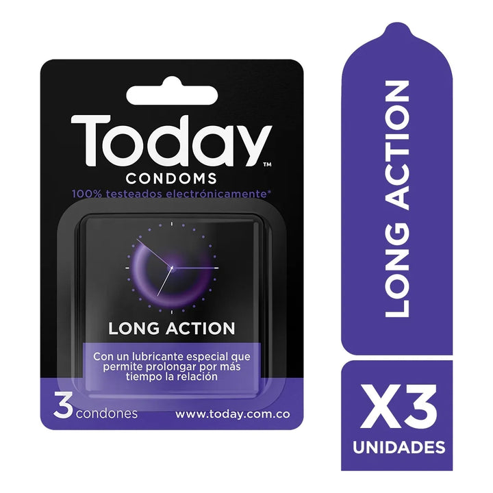 Today Condones Long Action Retardante Larga Duracion X 3 Unidades ...