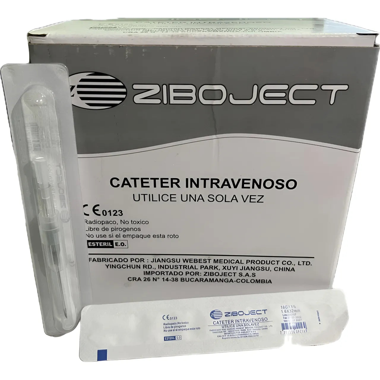 Catéter Intravenoso Ziboject #16 Caja X 50 Unds Calibre 16G Con Regist ...