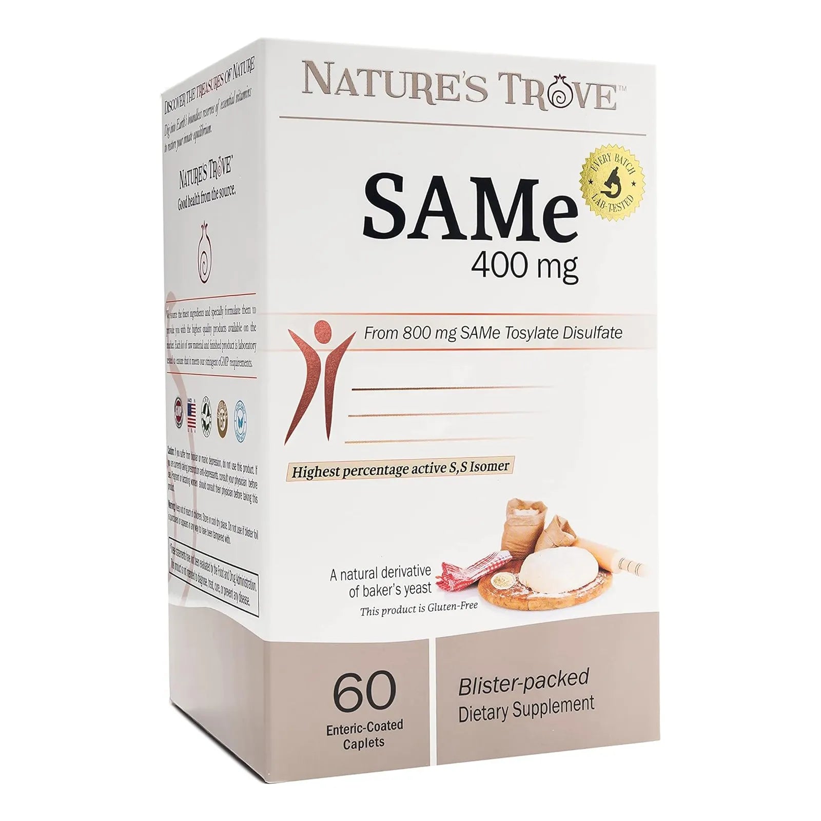 Same 400 Mg 60 Cápsulas Revestimiento Entérico Veganas Kosher Importad ...