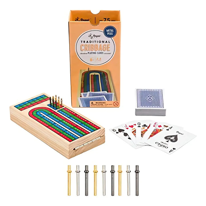 Juego De Mesa Cribbage De Madera Regal Games Con Clavijas De Metal Par ...