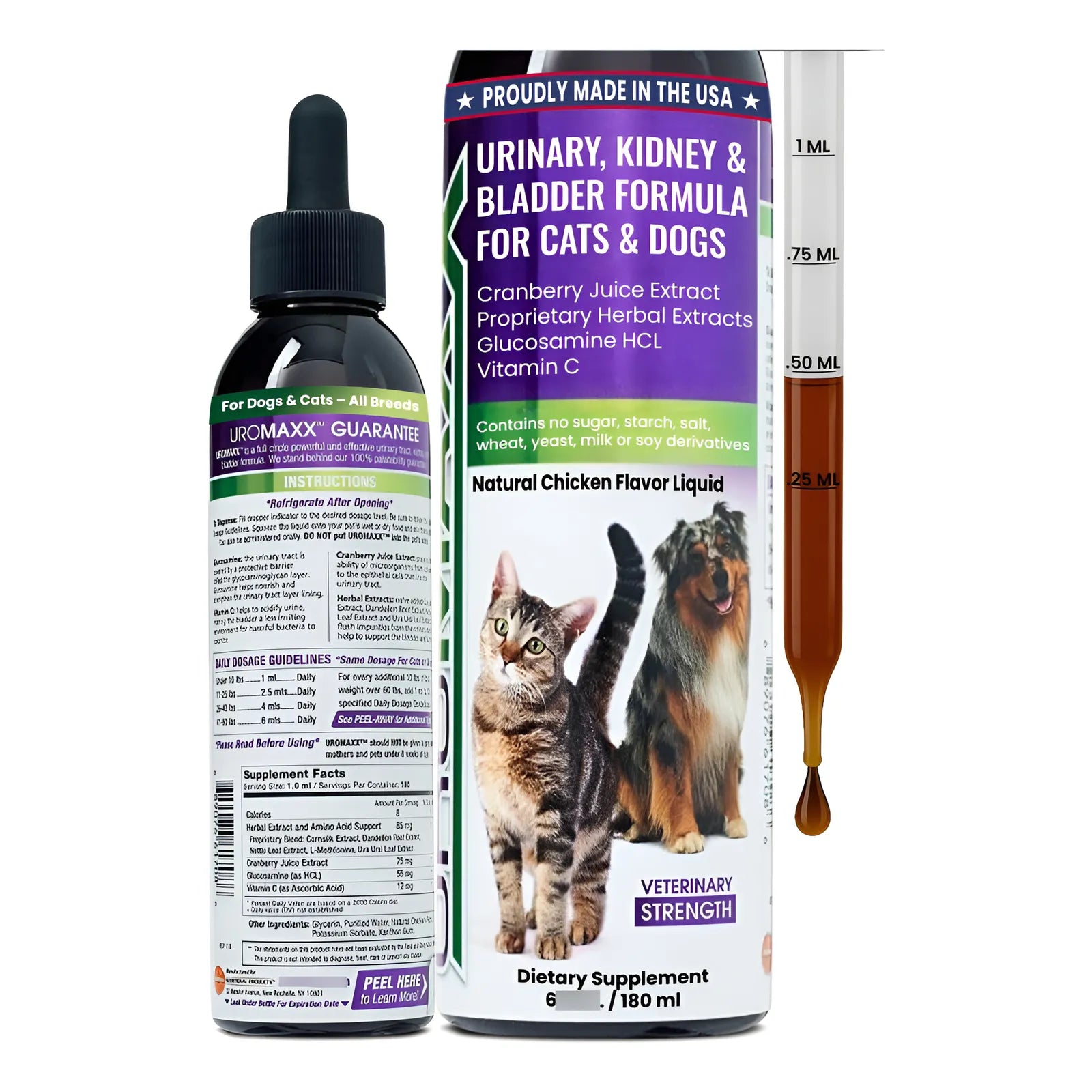 UroMAXX Suplemento Tracto Urinario Riñones Vejiga Gatos Perros 177 ml ...