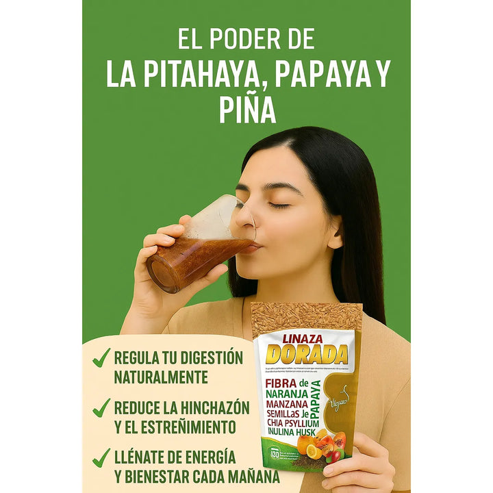 Linaza Dorada Fibra Natural Suplemento Nutricional En Polvo 450 g Vega ...