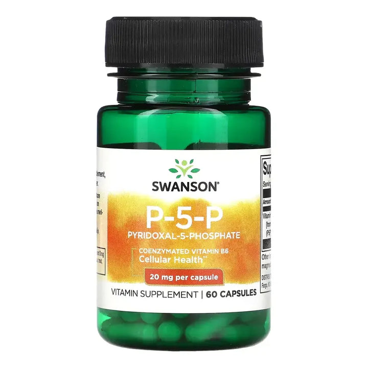 Suplemento Piridoxal-5-Fosfato Swanson 20 mg 60 Cápsulas Vitamina B6 A ...