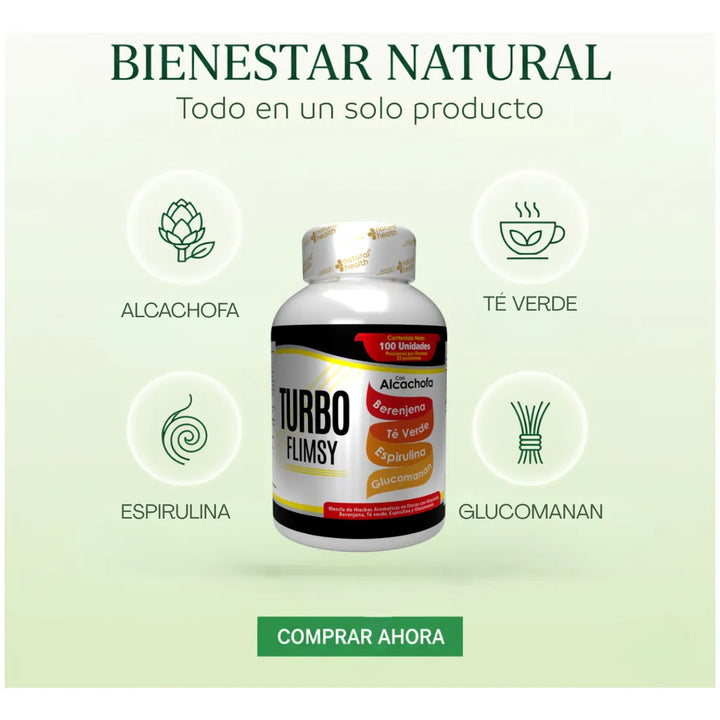 Turbo Flimsy Suplemento Natural Quema Grasa X100 Sin Sabor Con Registr ...