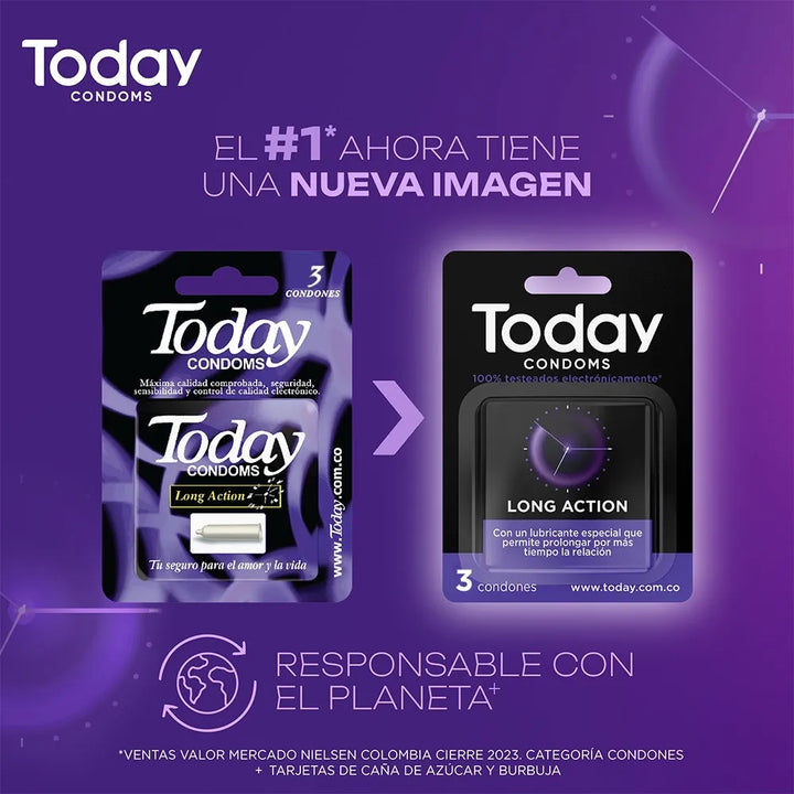 Today Condones Long Action Retardante Larga Duracion X 3 Unidades ...