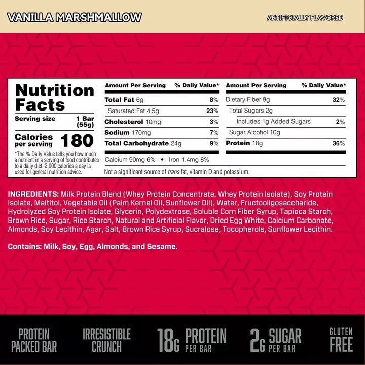 Barra De Proteina Vainilla Protein Crisp BSN Caja 12 Unidades 18g Prot ...