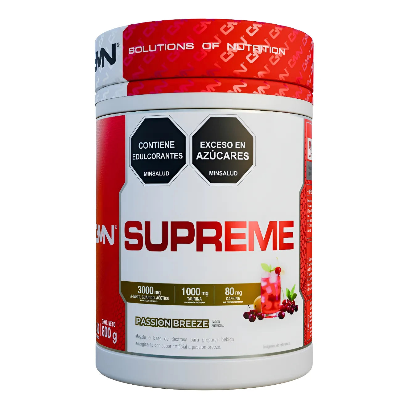 Creatina Monohidratada Supreme GMN 600g 50 Porciones Con Cafeína Y Tau ...