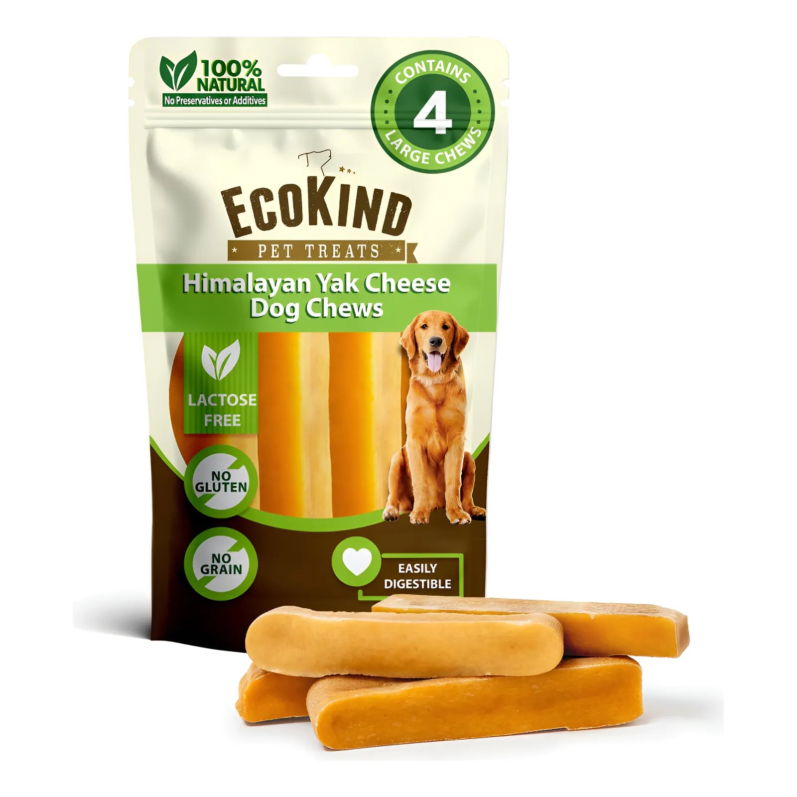 EcoKind Premium Gold Yak Cheese Masticables Naturales Perros Grandes A ...